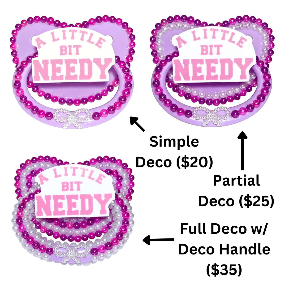 Baby Bear Pacis Adult Pacifier "A Little Bit Needy" Purple Adult Paci – BBP