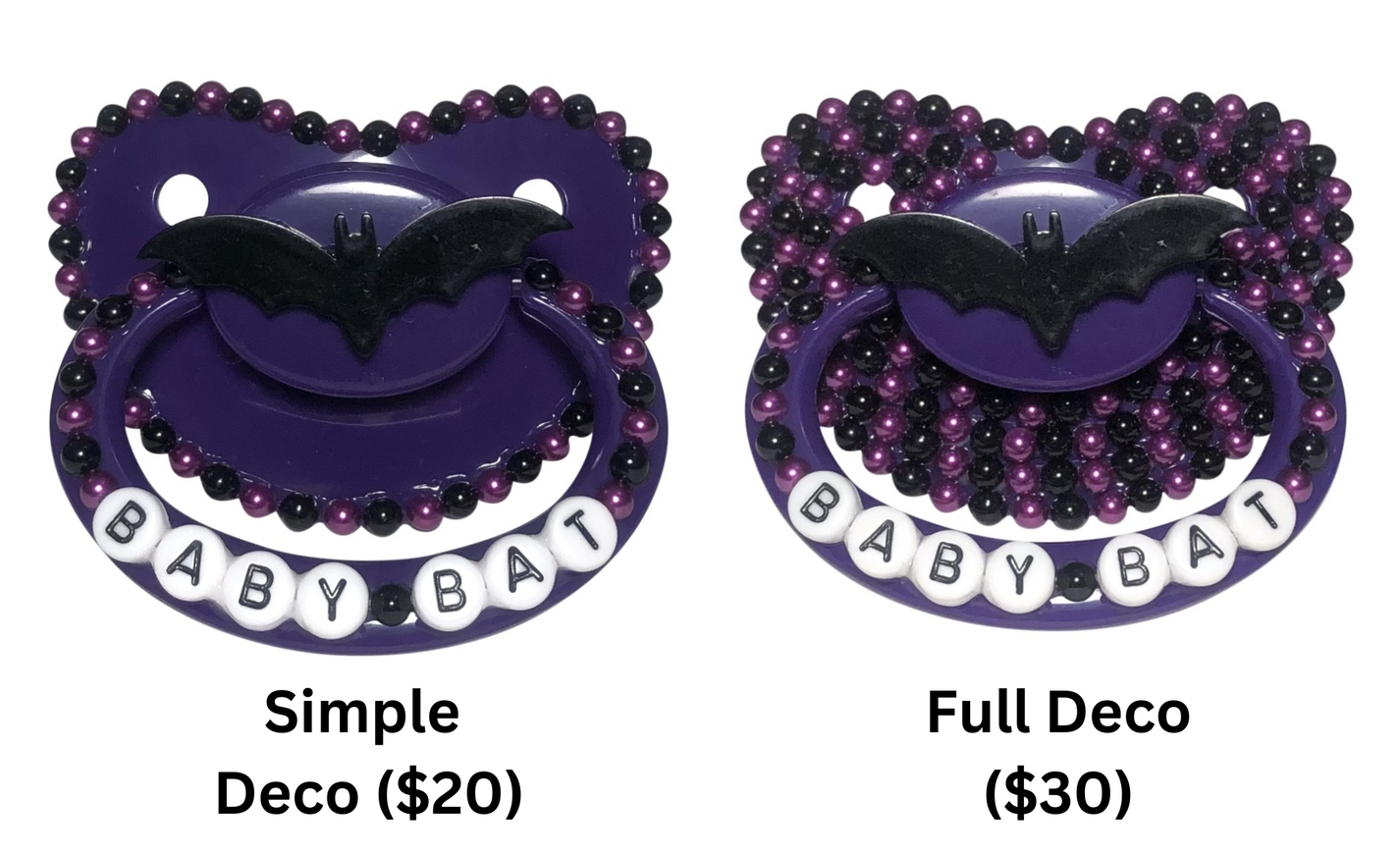 Baby Bear Pacis Adult Pacifier "Baby Bat" Dark Purple Adult Paci (DDLG ...