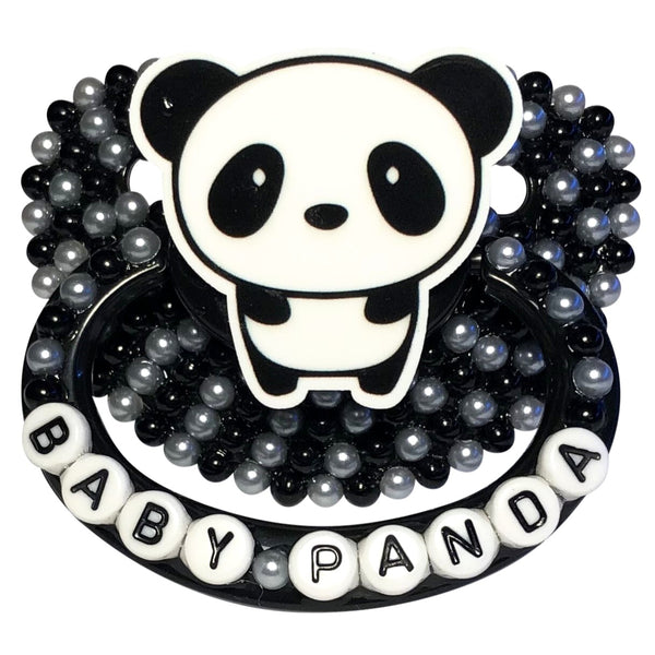 Baby Bear Pacis Adult Pacifier "Baby Panda" Black Adult Paci (DDLG/ABD ...
