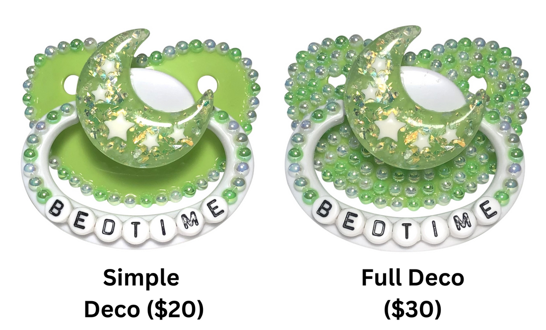 Baby Bear Pacis Adult Pacifier "Bedtime" Green Adult Paci (DDLG/ABDL) – BBP