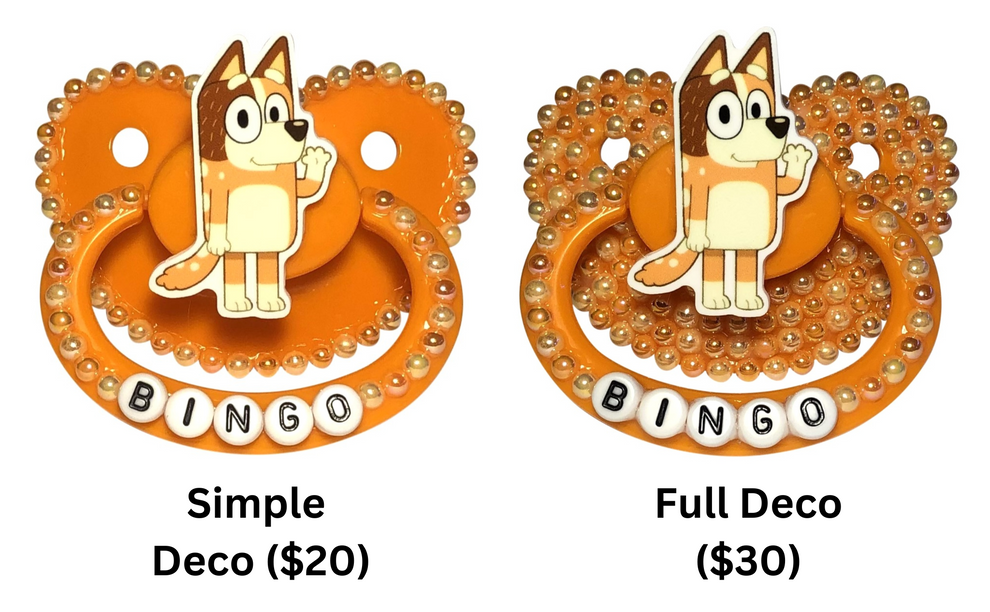 Baby Bear Pacis Adult Pacifier "Bingo" Orange Adult Paci (DDLG/ABDL) – BBP