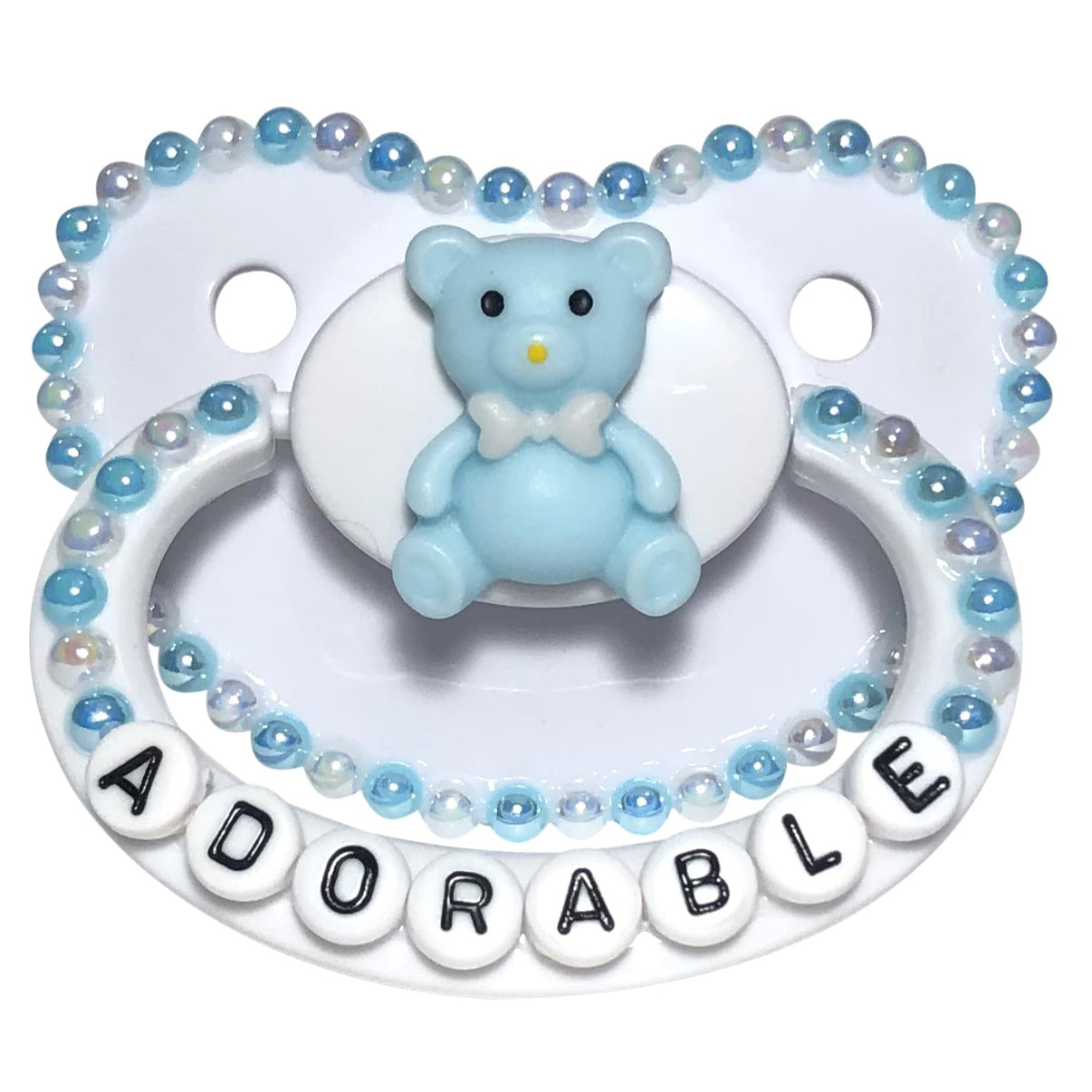 Baby Bear Pacis Adult Pacifier "Adorable" White Adult Paci (DDLG/ABDL ...
