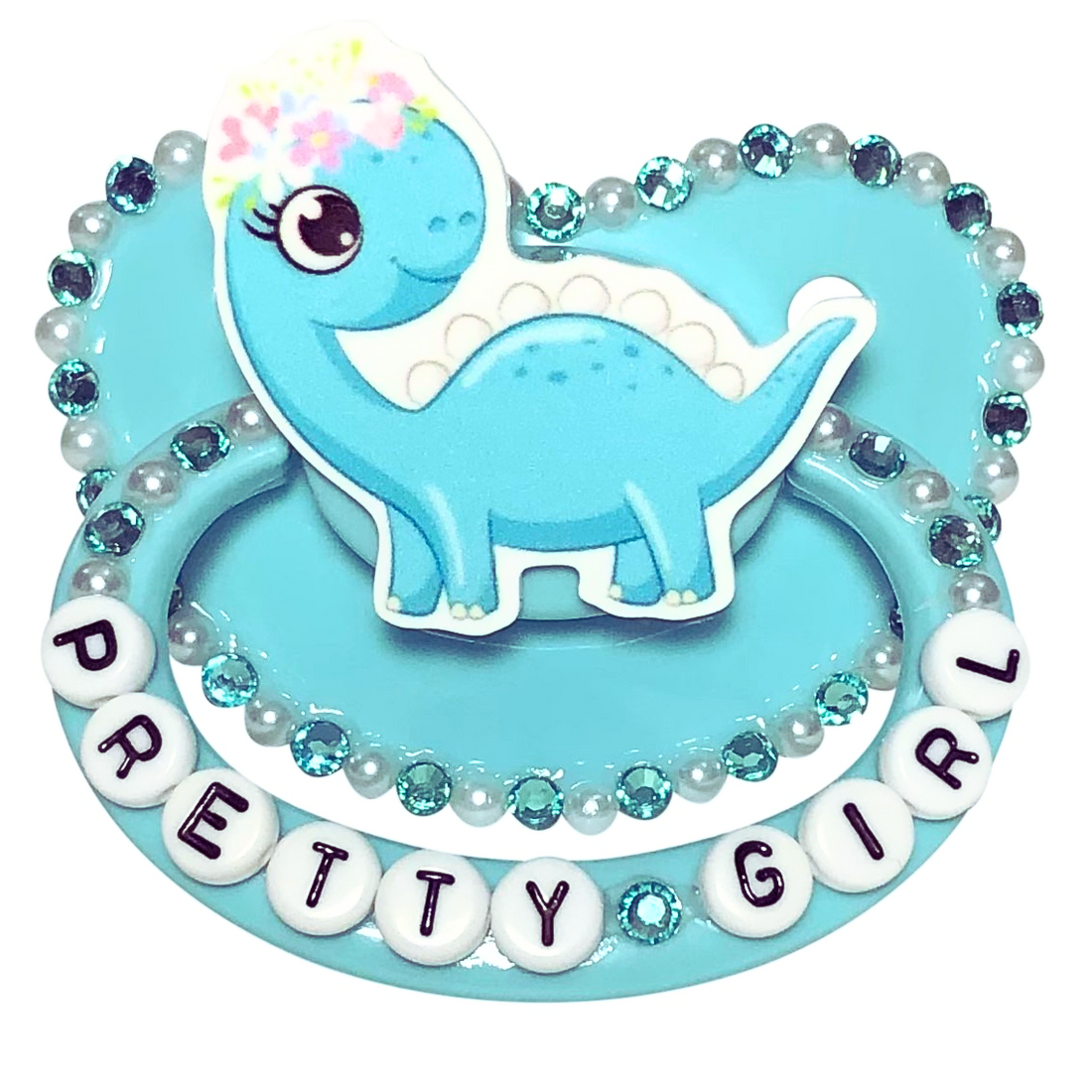 Baby Bear Pacis Adult Pacifier "Pretty Girl" Teal Adult Paci (DDLG/ABD ...