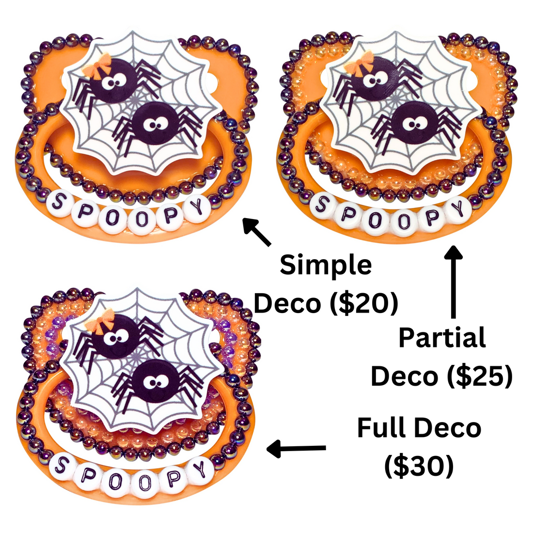 Baby Bear Pacis Adult Pacifier "Spoopy" Orange Adult Paci (DDLG/ABDL) – BBP