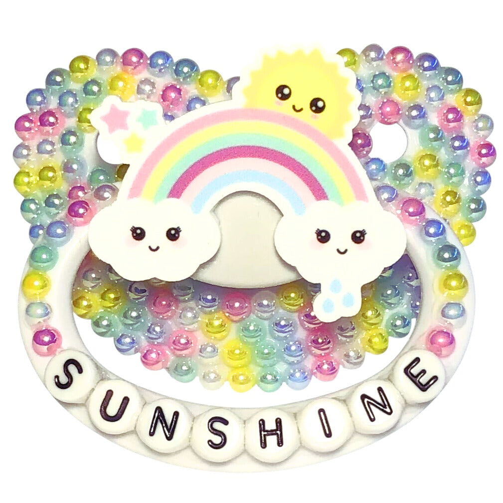 Baby Bear Pacis Adult Pacifier "Sunshine" White Adult Paci (DDLG/ABDL ...