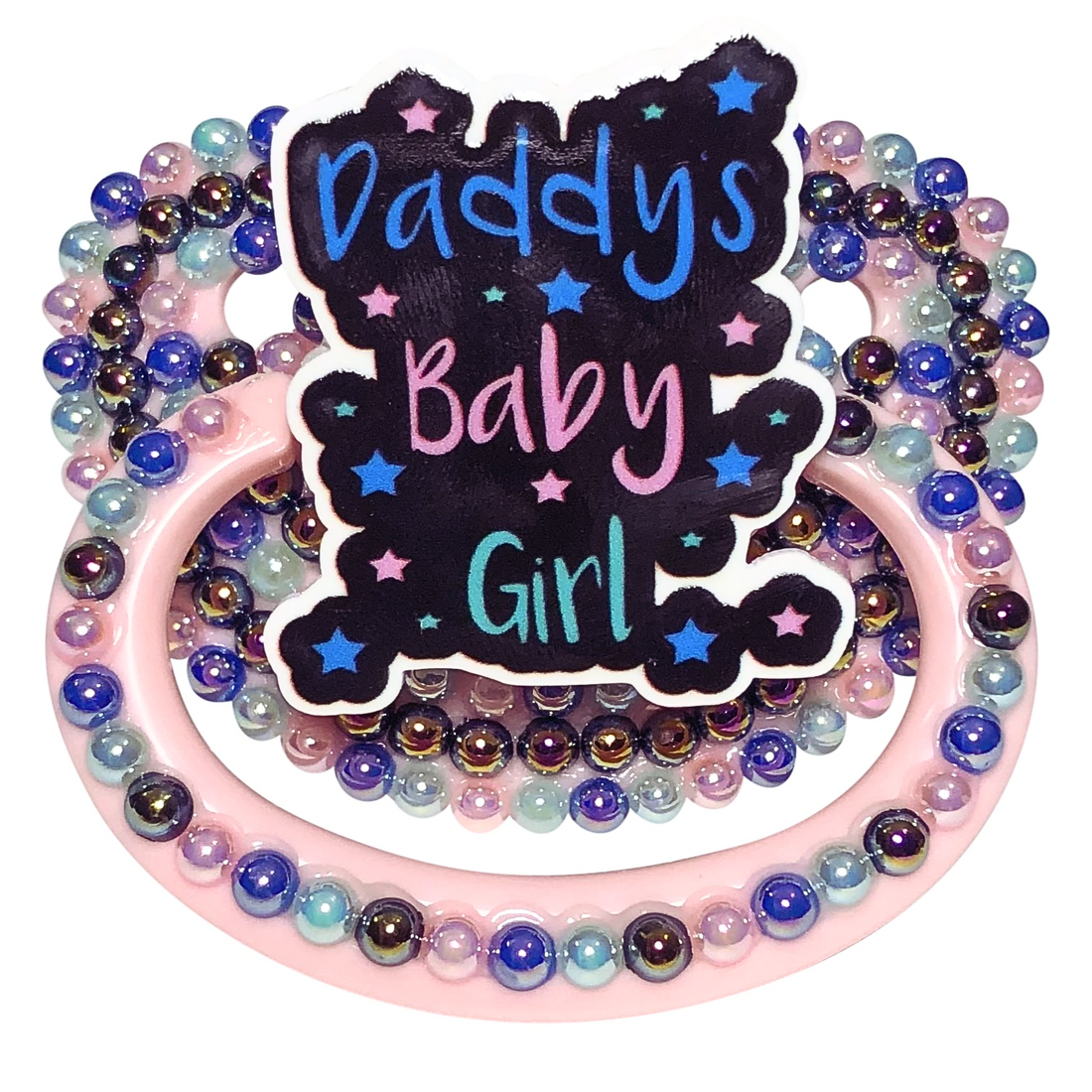 Baby Bear Pacis Adult Pacifier "Daddy's Baby Girl" White Adult Paci (D ...