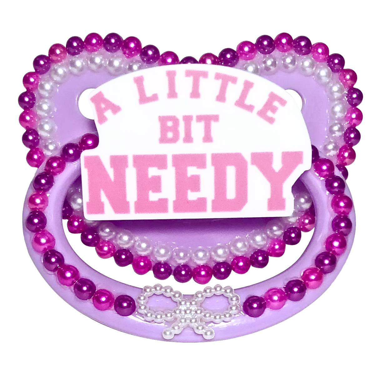 Baby Bear Pacis Adult Pacifier "A Little Bit Needy" Purple Adult Paci – BBP