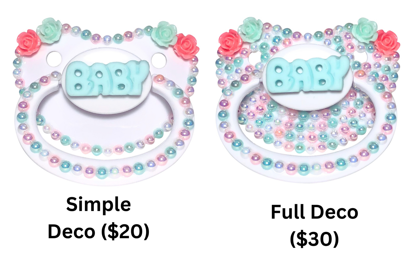 Baby Bear Pacis Adult Pacifier "Baby" Blue-Green Adult Paci (DDLG/ABDL ...