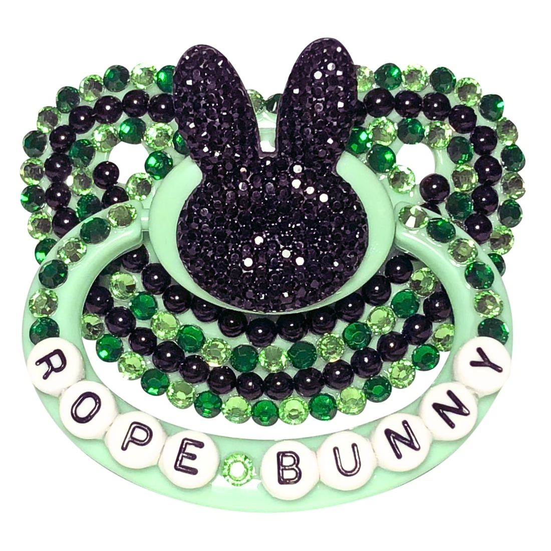 Baby Bear Pacis Adult Pacifier "Rope Bunny" Green Adult Paci (DDLG/ABD ...