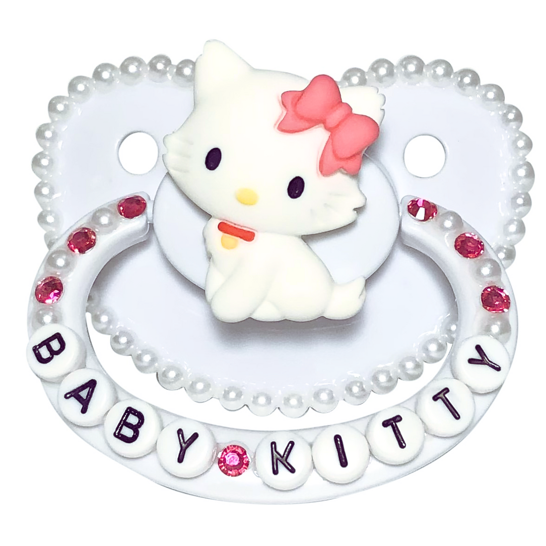 Baby Bear Pacis Adult Pacifier "Baby Kitty" White Charmmy Kitty Adult – BBP