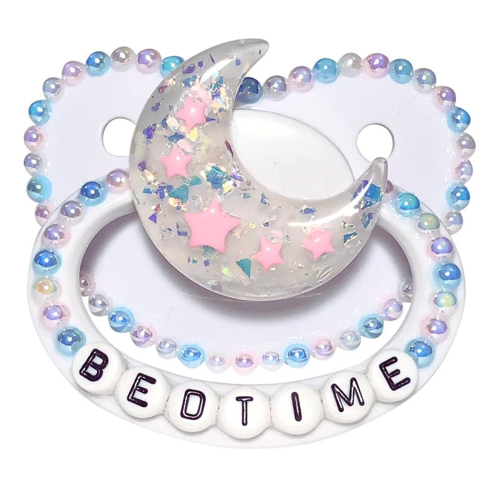Baby Bear Pacis Adult Pacifier "Bedtime" White Adult Paci (DDLG/ABDL) – BBP