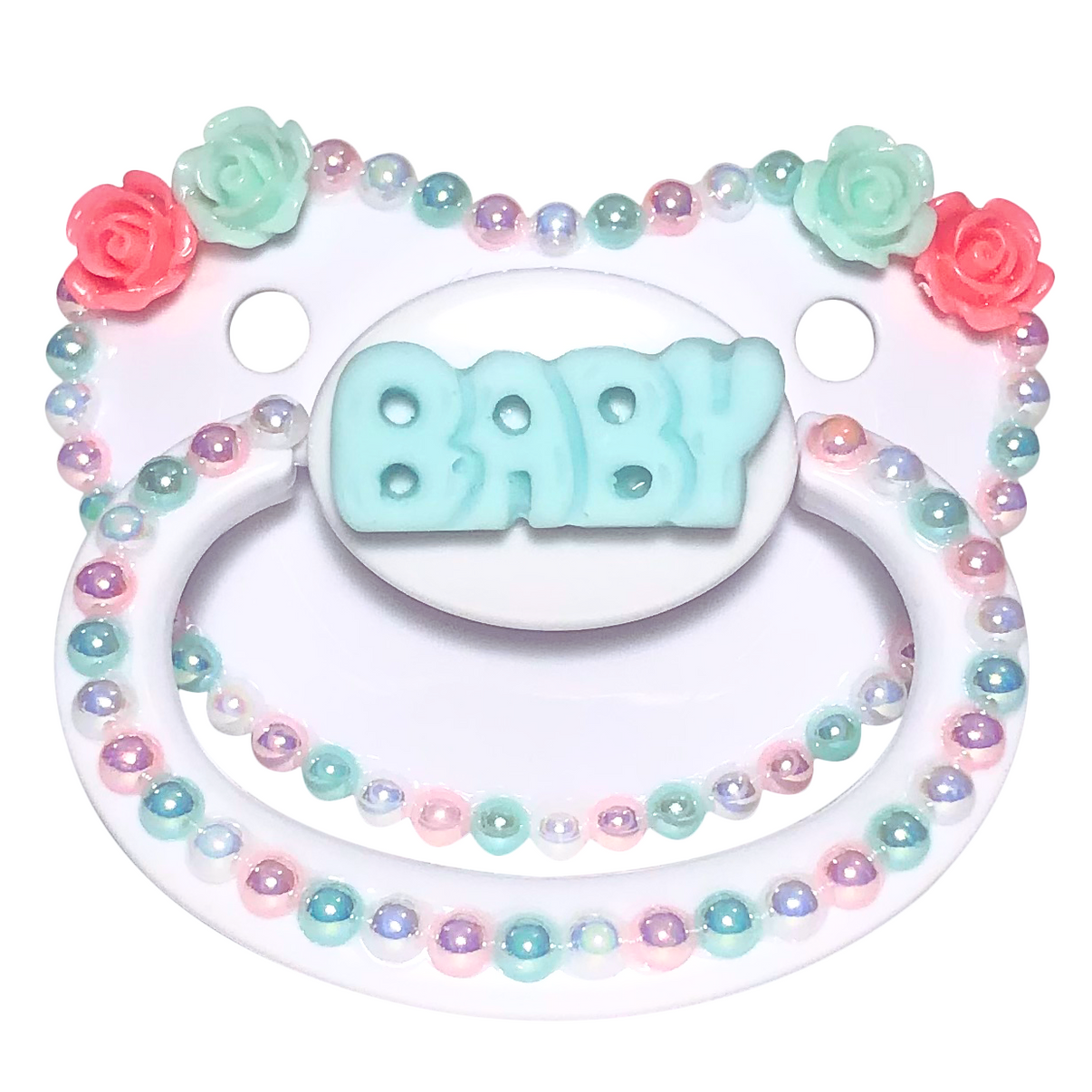 Baby Bear Pacis Adult Pacifier "Baby" Blue-Green Adult Paci (DDLG/ABDL ...
