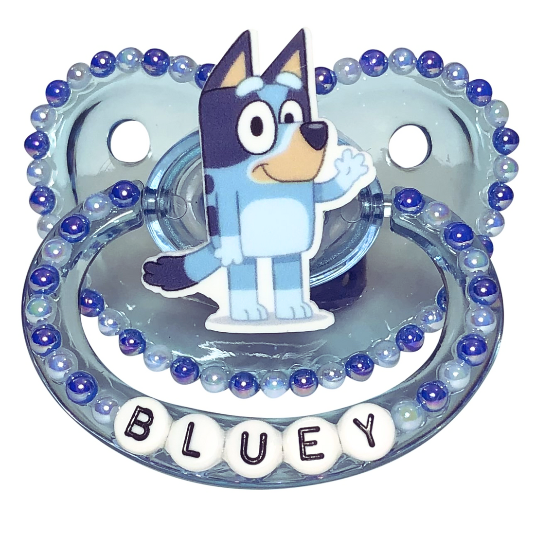 Baby Bear Pacis Adult Pacifier "Bluey" Blue Clear Adult Paci (DDLG/ABD ...