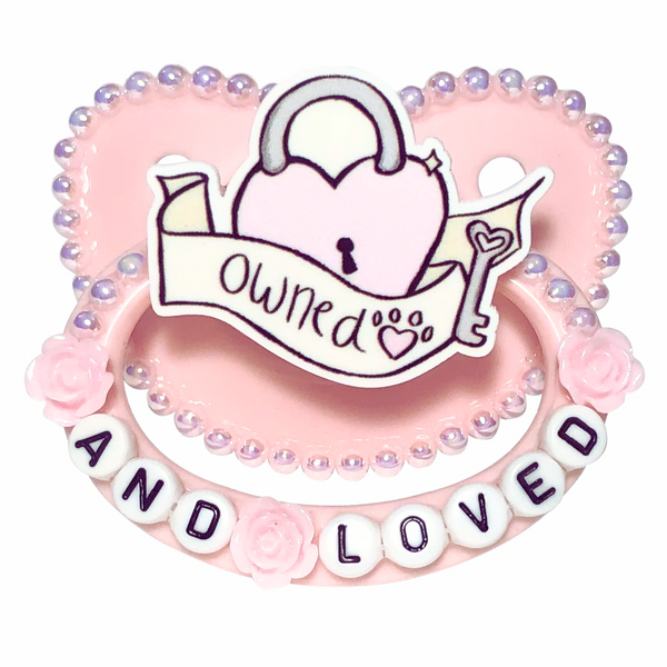 Baby Bear Pacis Adult Pacifier "Owned and Loved" Pink Adult Paci (DDLG ...