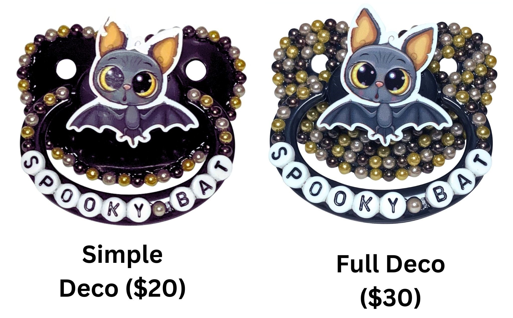 Baby Bear Pacis Adult Pacifier "Spooky Bat" Black Bat Adult Paci (DDLG ...