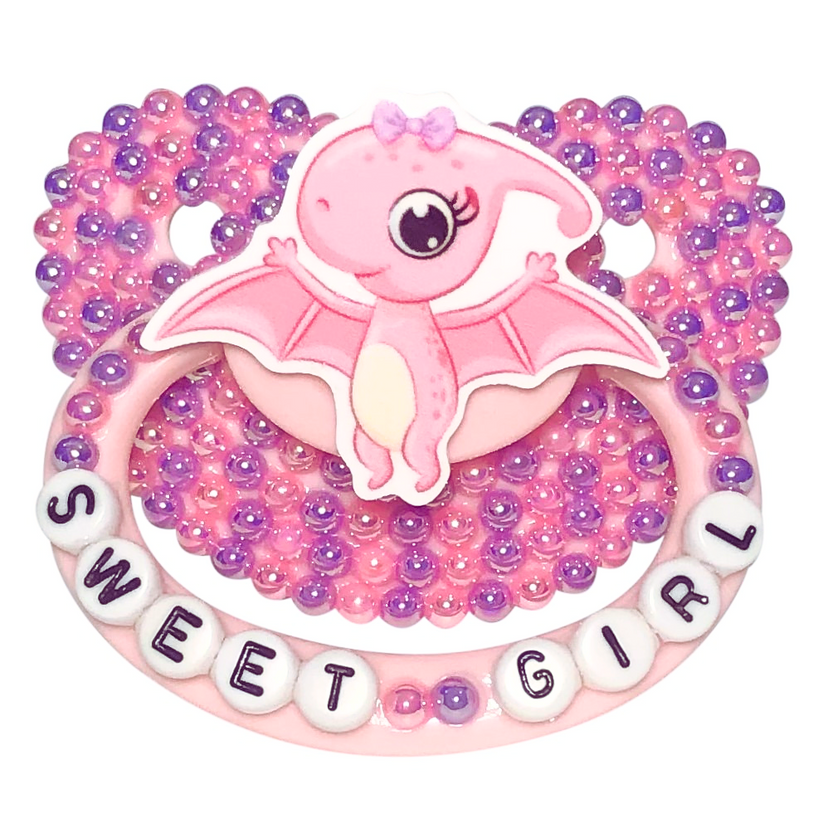 Baby Bear Pacis Adult Pacifier "Sweet Girl" Pink Adult Paci (DDLG/ABDL – BBP